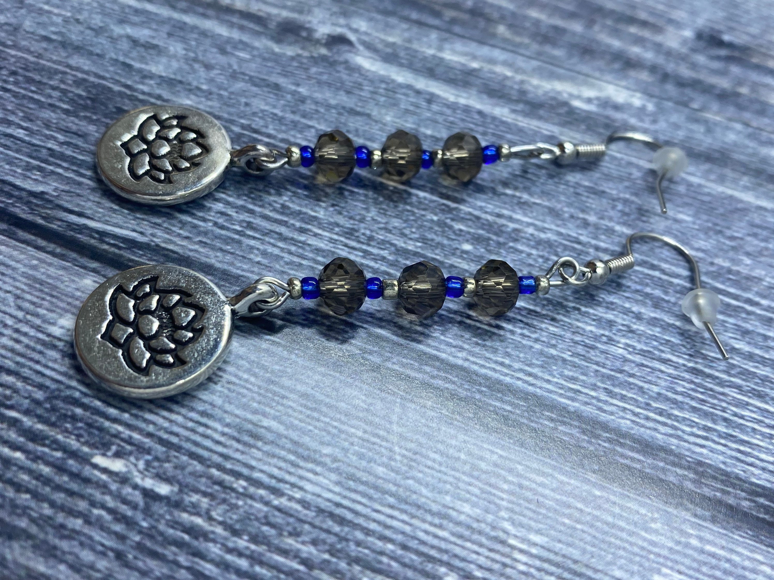 Silver Dangle Earrings, Lotus Flower, Jewelry With Meaning, Gemstones ...