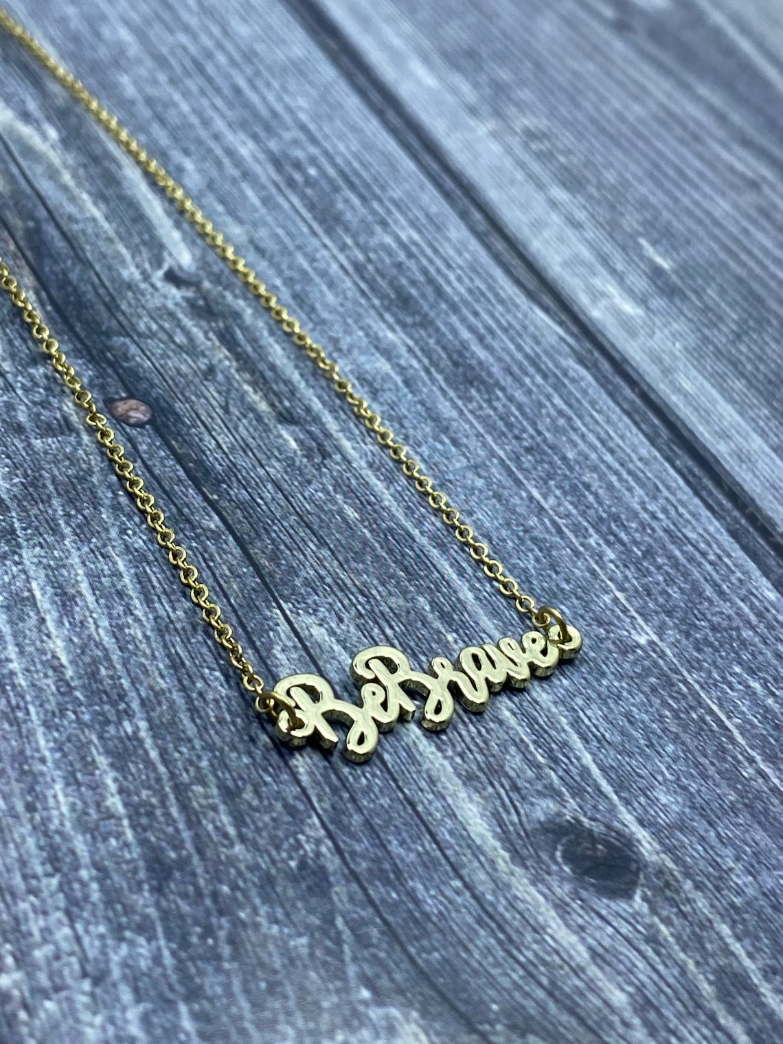 Be Brave Necklace. Letters and Words Necklaces. Inspirational Necklaces ...