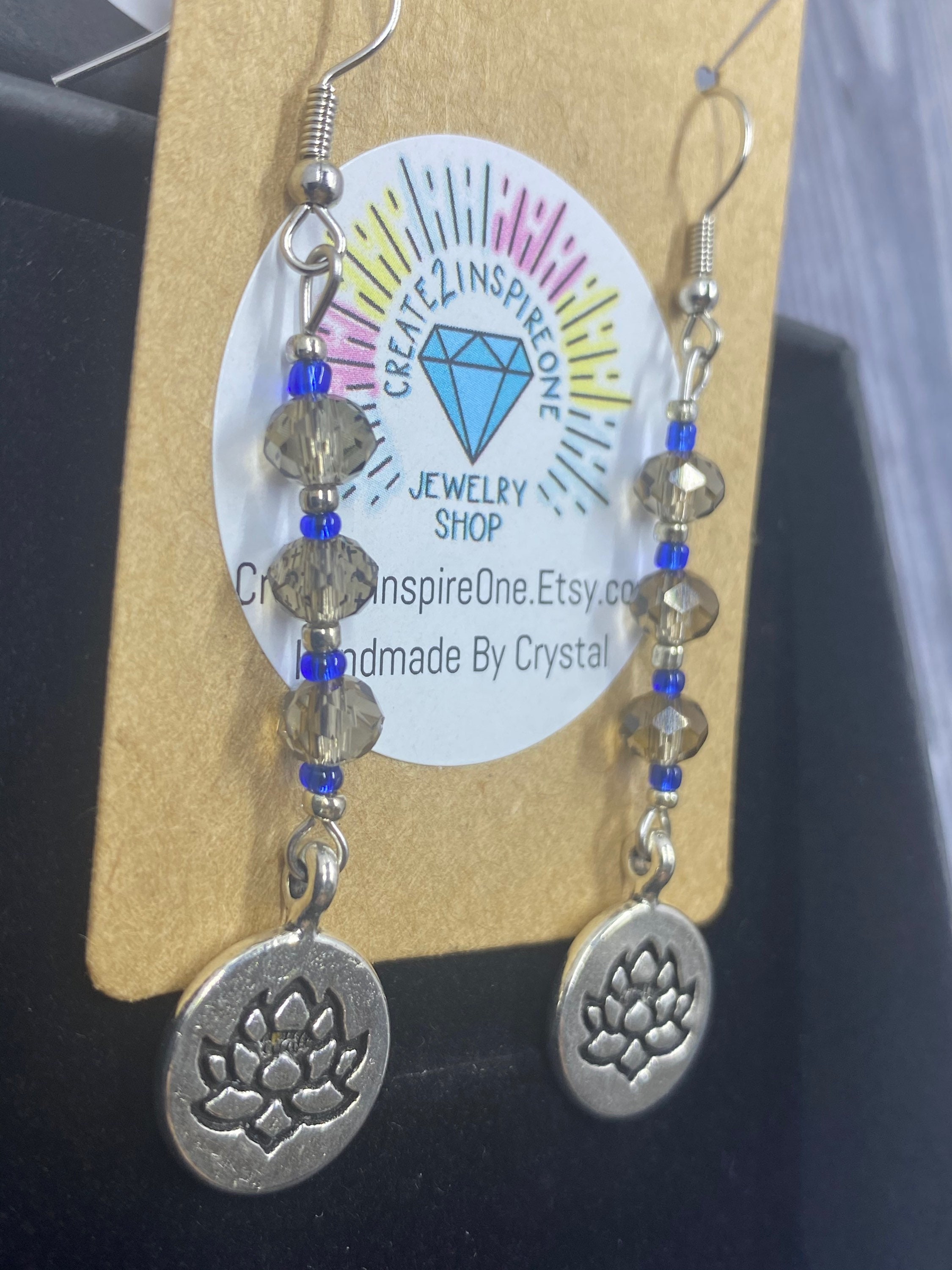 Silver Dangle Earrings, Lotus Flower, Jewelry With Meaning, Gemstones ...