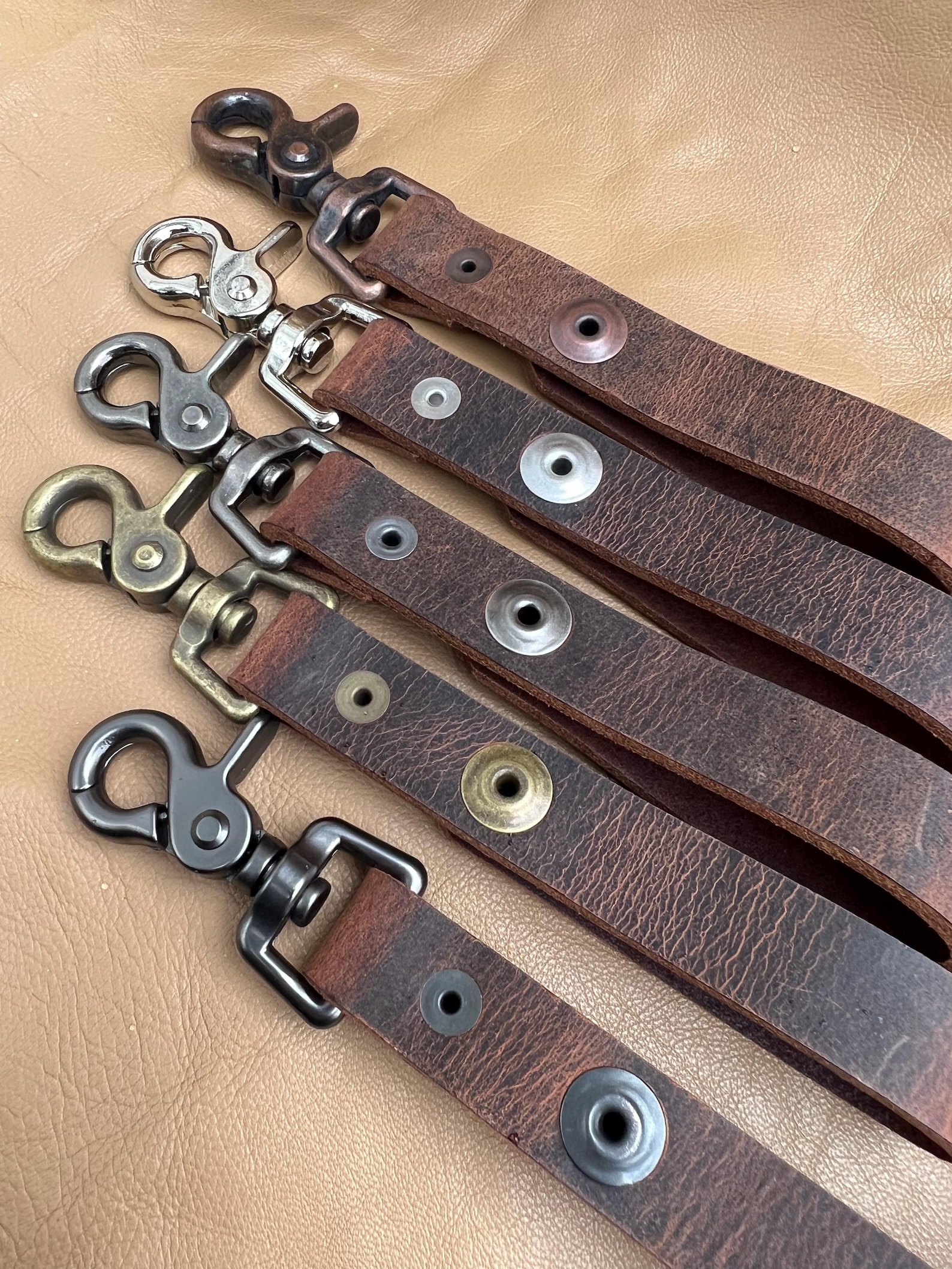Heavy Duty Buffalo Leather Belt Clip Keychain - Fits 2" Belt - Etsy
