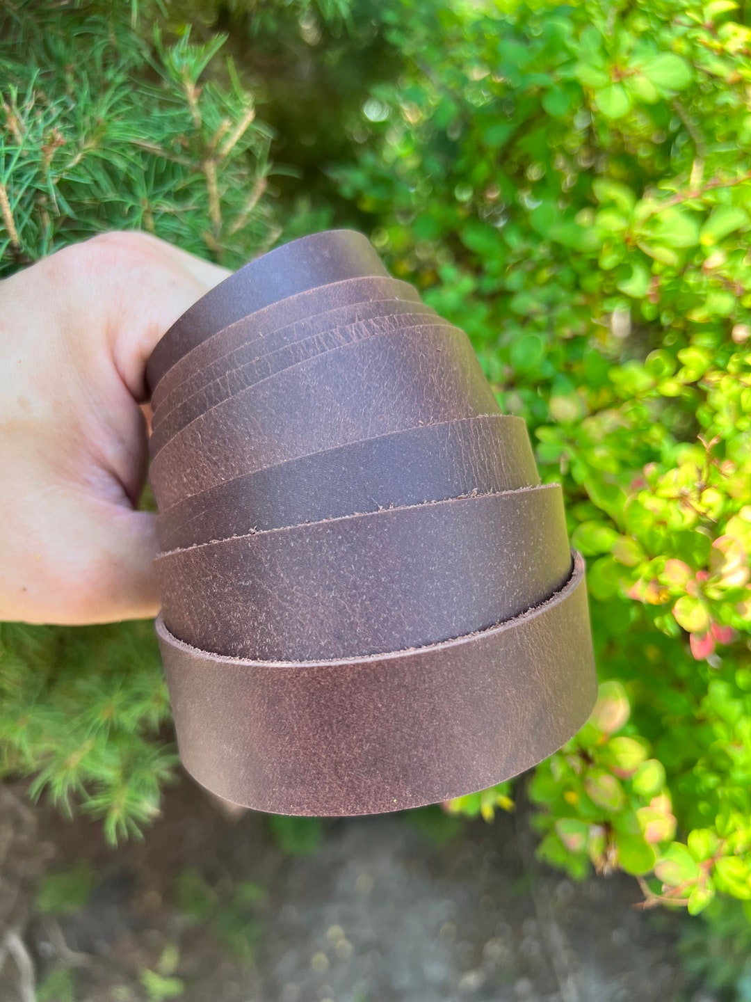 Utility Oil Tanned Dark Brown Leather Strap | Full Grain Leather| Bag ...