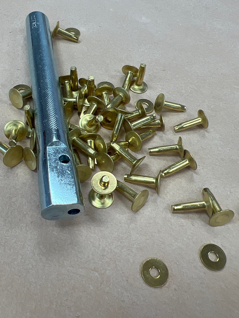 Brass Rivets and Burrs, Heavy Duty Fastener, 20 Sets - Etsy