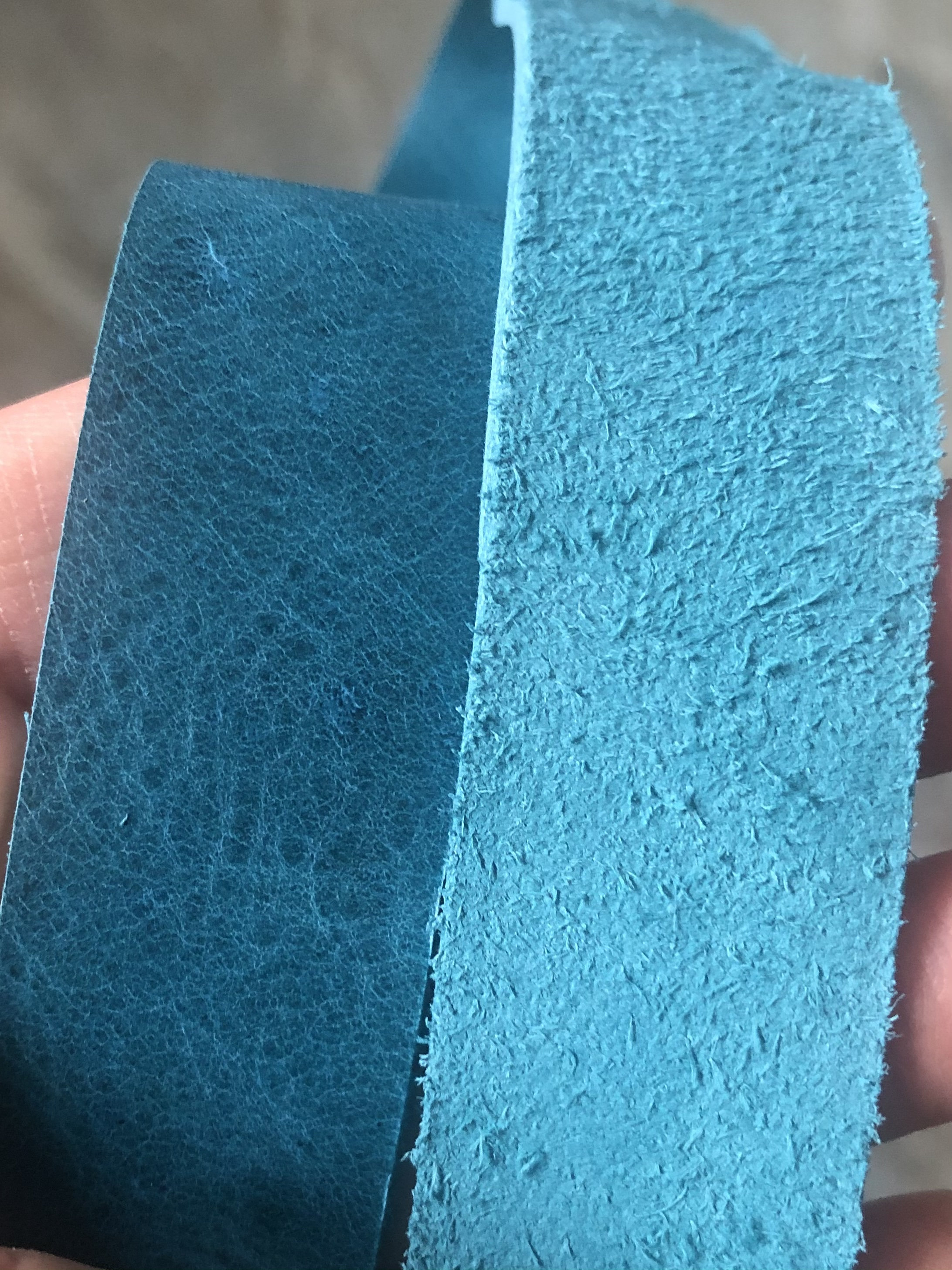 Distressed Aqua Leather Strap Veg Tan Full Grain Leather - Etsy