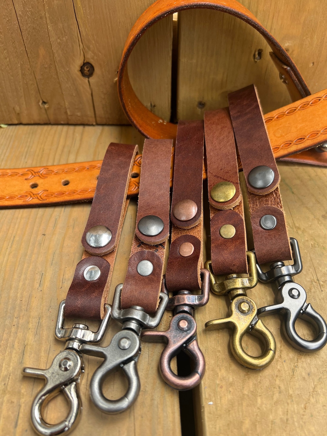 Heavy Duty, Multipurpose Belt Clip Keychain, Rustic Vintage Look Key ...