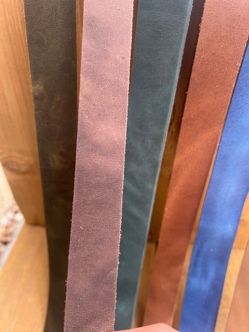 Distressed Full Grain Leather Strap: Bag Handles, Shelf Straps (1.7mm ...
