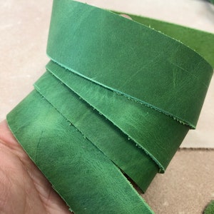 Distressed Green Leather Strap | Full Grain Leather| Bag Handles ...
