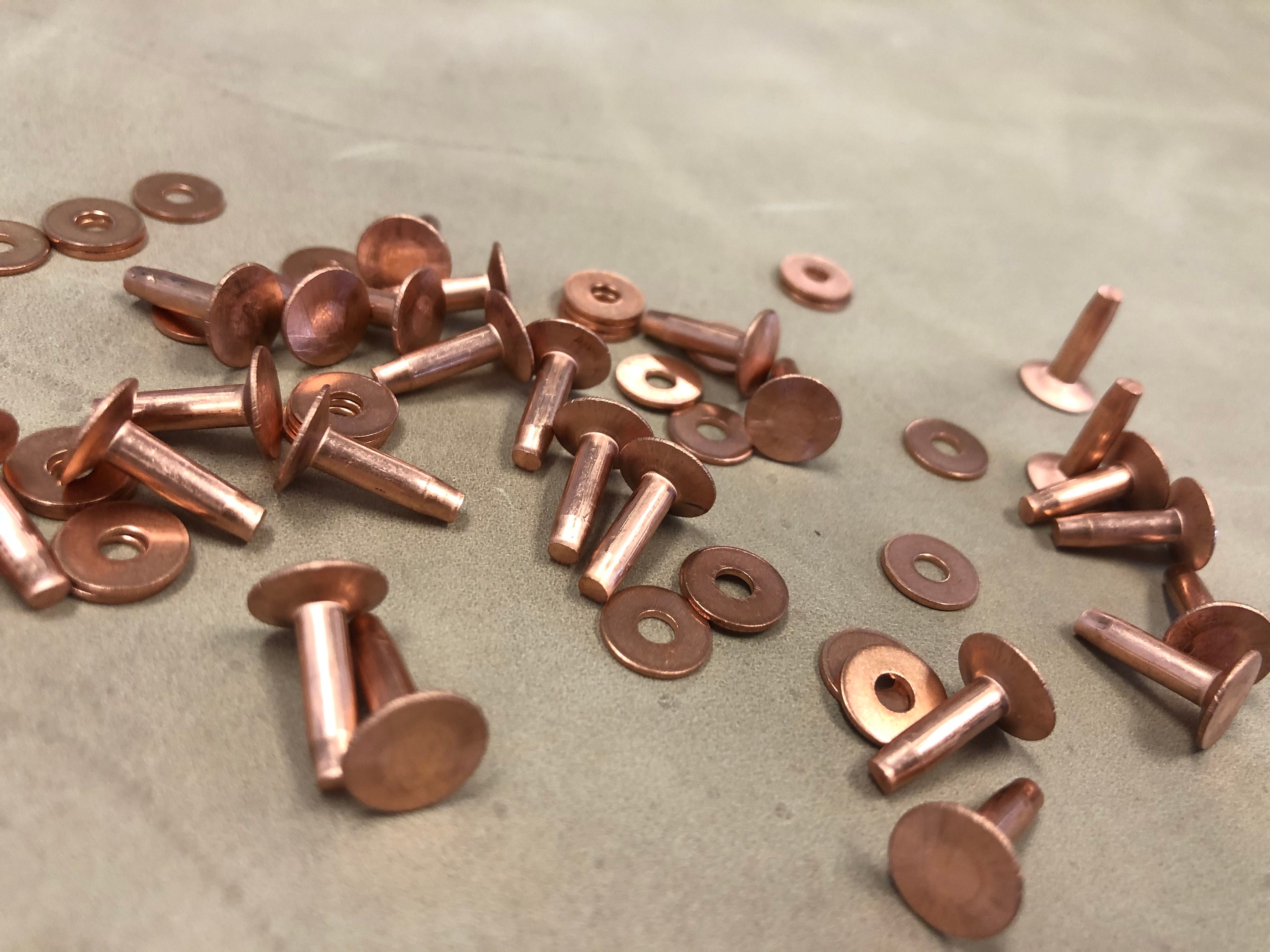 Copper Rivet&burrs Rust Proof Heavy Duty Fastener Size 9 - Etsy