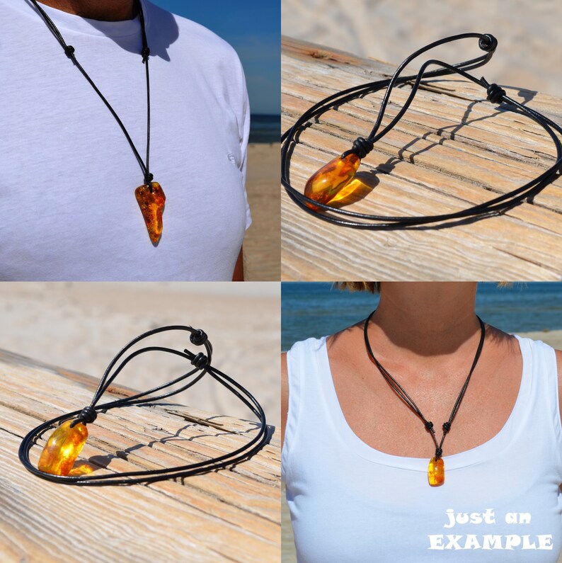 Large Raw Amber Amulet Baltic Amber Jewelry Unpolished Amber - Etsy