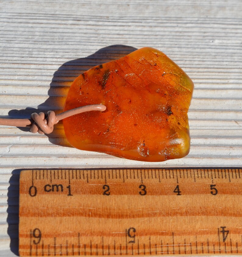 Large Raw Amber Amulet Baltic Amber Jewelry Unpolished Amber - Etsy