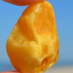 Large Raw Baltic Amber Stone, Untreated/ Unpolished Rough Amber Piece ...