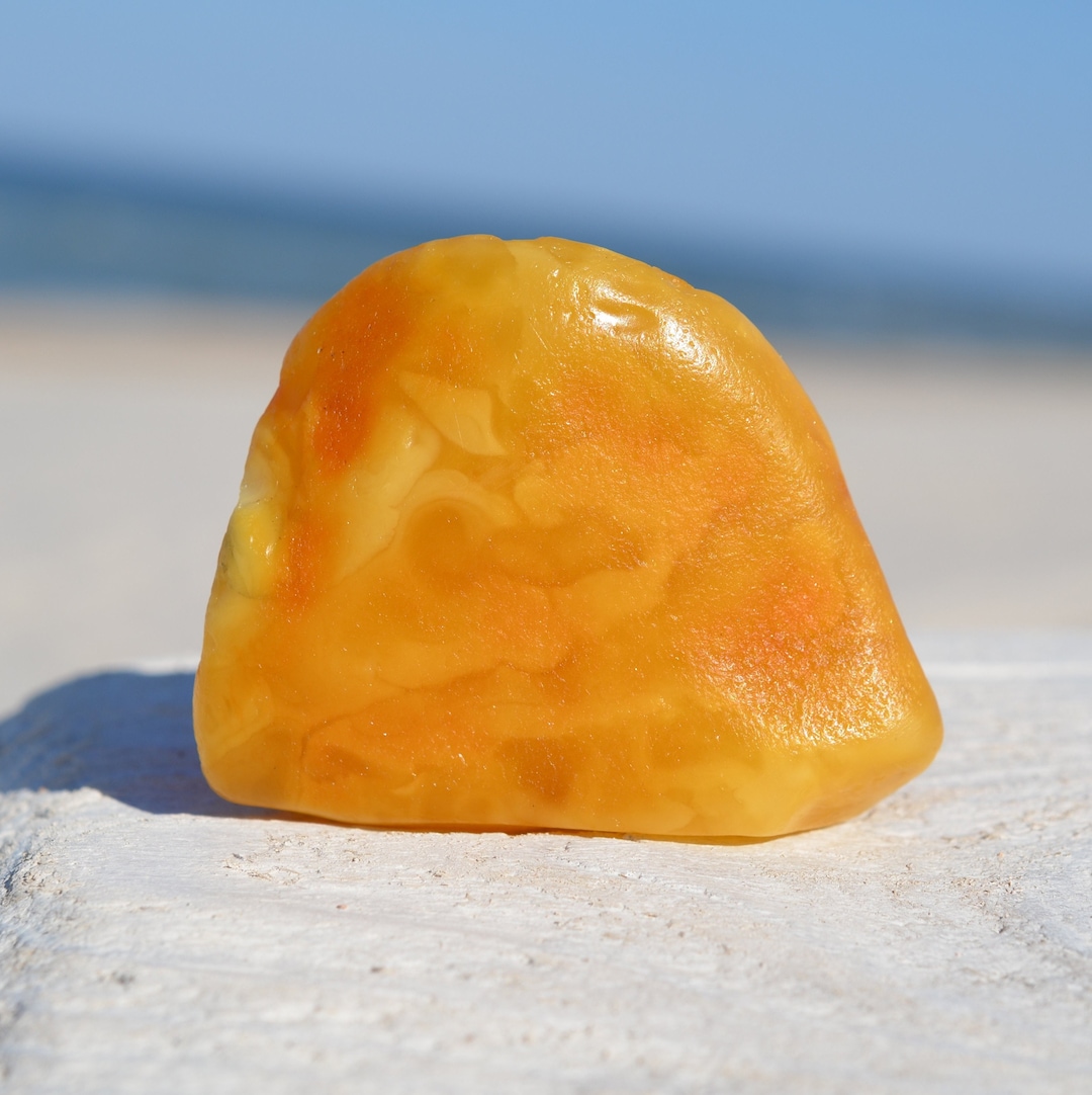 White/ Honey Amber Stone, 24.84 Grams, Raw Baltic Amber Piece ...