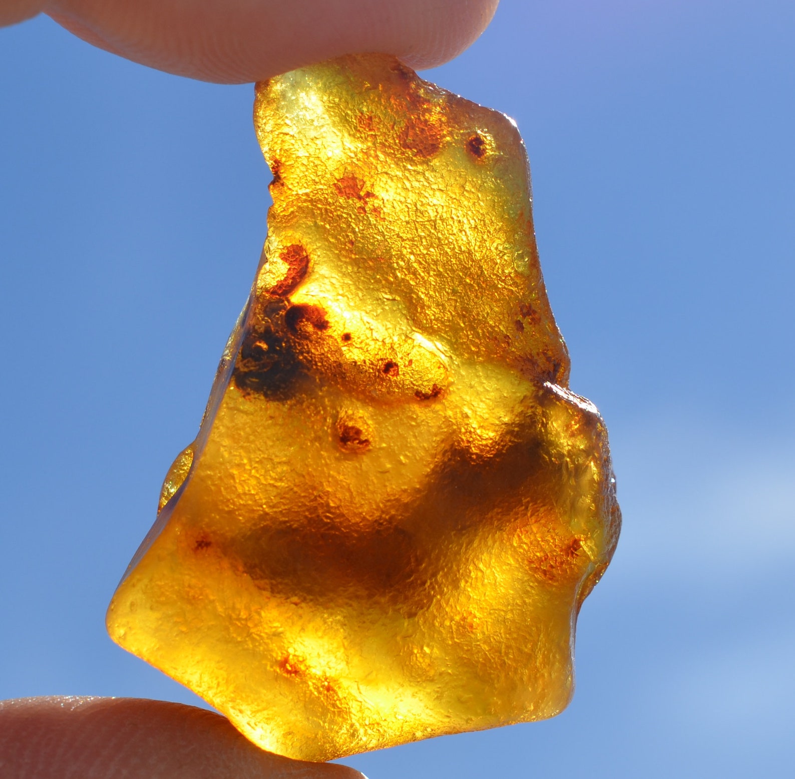 Raw amber stone genuine Baltic amber nugget cognac clear | Etsy