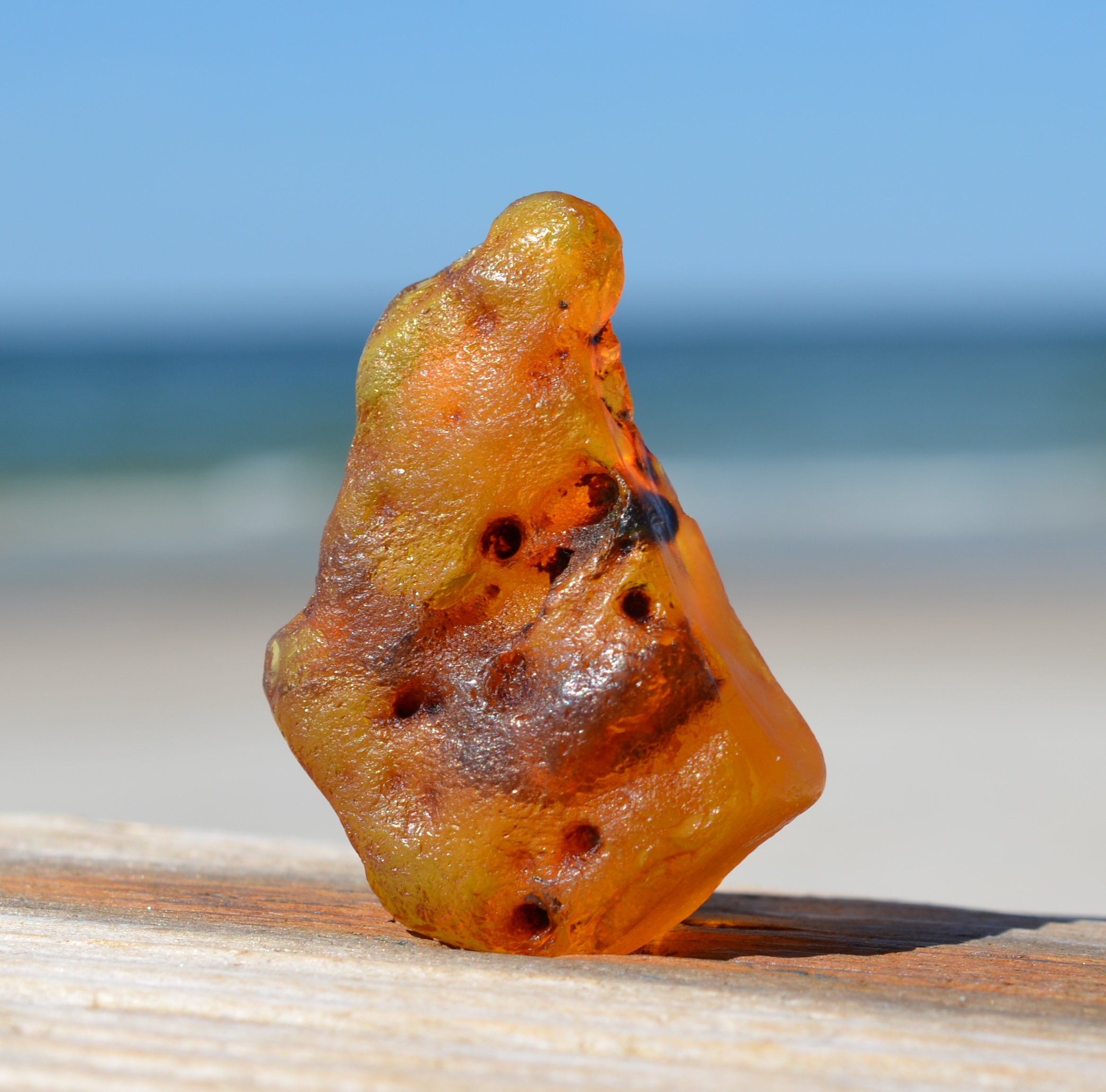 Raw amber stone genuine Baltic amber nugget cognac clear | Etsy