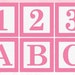 Pink Alphabet Blocks Clip Art Alphabet Blocks Font Alphabet Blocks ...