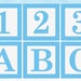 Blue Alphabet Blocks Clip Art - Alphabet Blocks Font - Alphabet Blocks ...