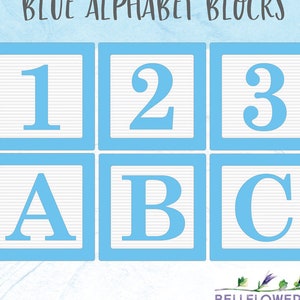 Blue Alphabet Blocks Clip Art - Alphabet Blocks Font - Alphabet Blocks ...