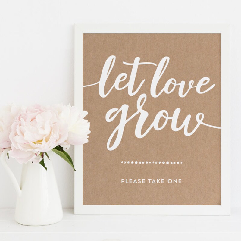 Let Love Grow Sign - Etsy