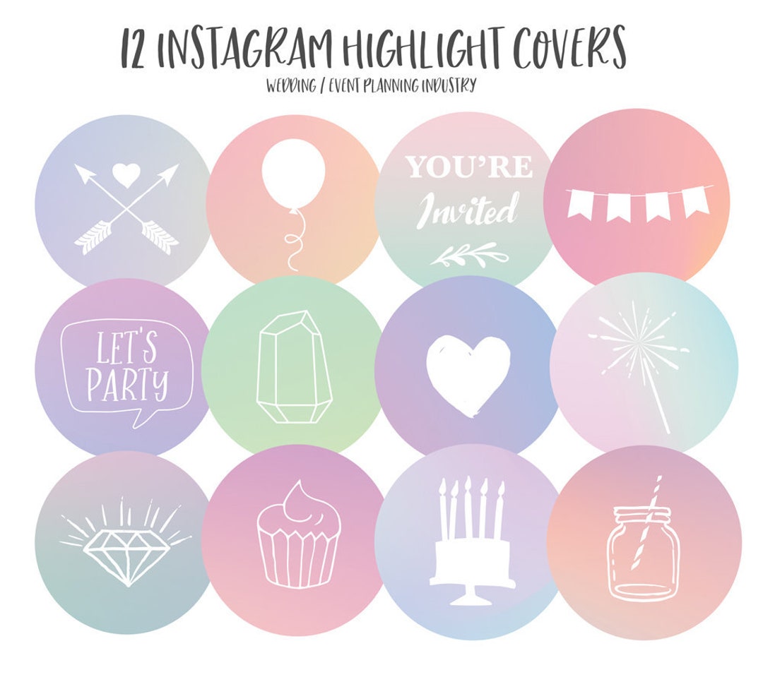 Instagram Story Highlight Covers for Wedding Industry / Event - Etsy Canada