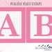 Pink Alphabet Blocks Clip Art - Alphabet Blocks Font - Alphabet Blocks ...