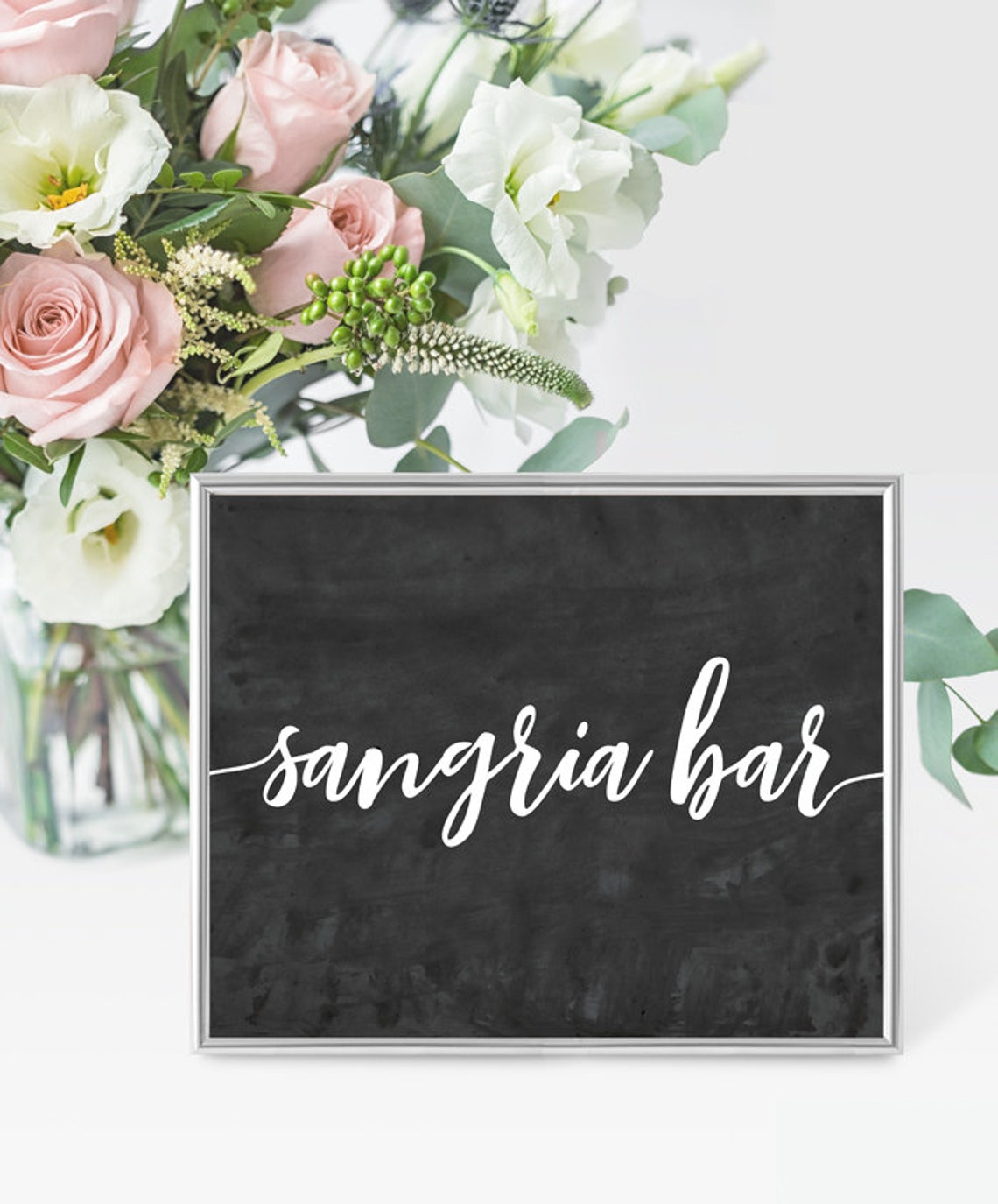 Chalkboard Sangria Bar Sign Black & White Sangria Bar - Etsy