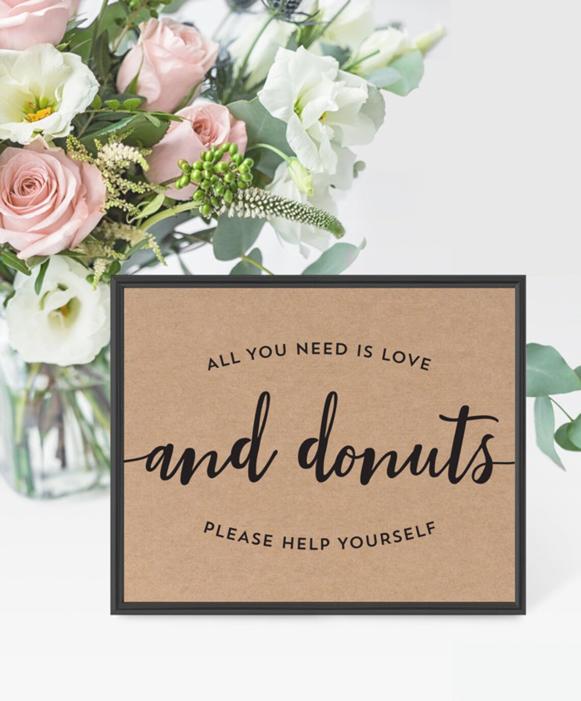 Rustic Donut Wall Sign All You Need is Love and Donuts | Etsy