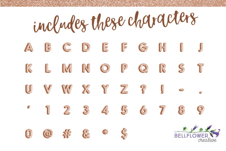 Rose Gold Foil Balloon Clipart Clip Art Foil Balloon Numbers - Etsy