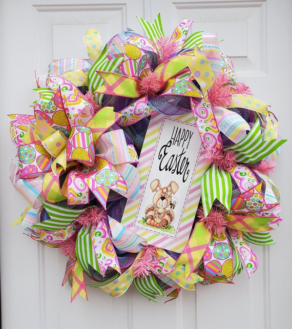 Easter Wreath Spring Wreath Bunny Wreath Easter Decor - Etsy