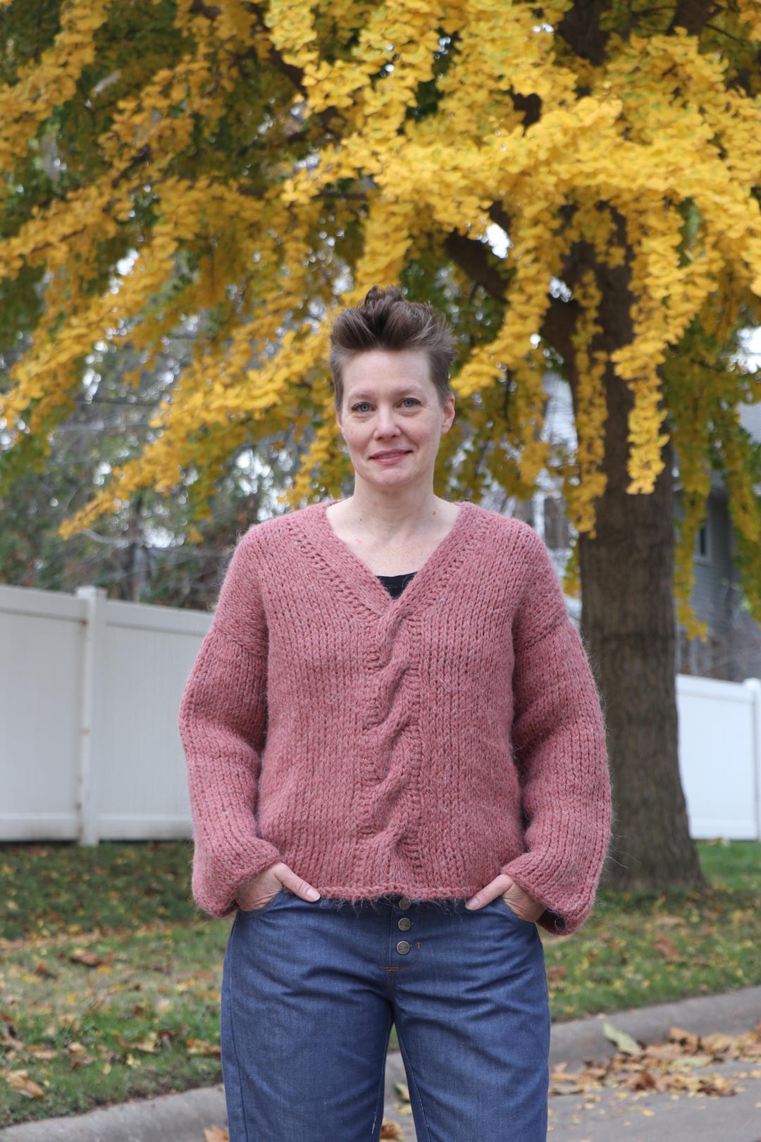 Tunisian Crochet - Twist Top PATTERN - V Neck Pullover Sweater With ...