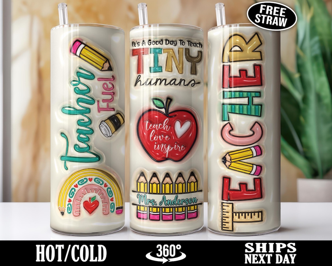 Personalized Teacher Tumbler, Custom Name Teacher Cup, Elementary ...