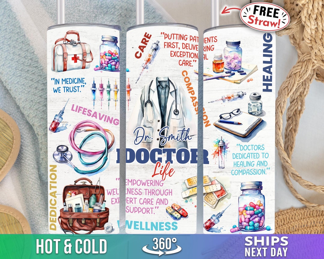 Personalized Doctor Tumbler, Custom Doctor Cup Travel Mug Doctor Gift ...