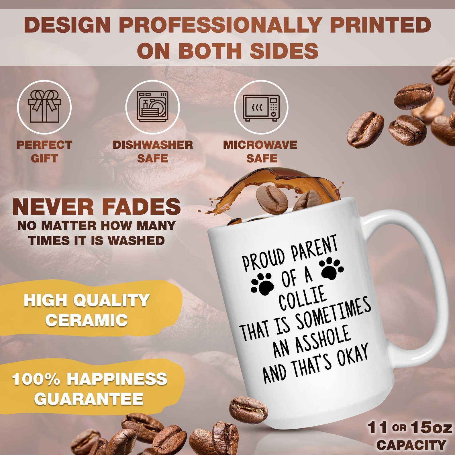 Funny Rough Collie Gifts Rough Collie Mug Coffee Cup Rough - Etsy