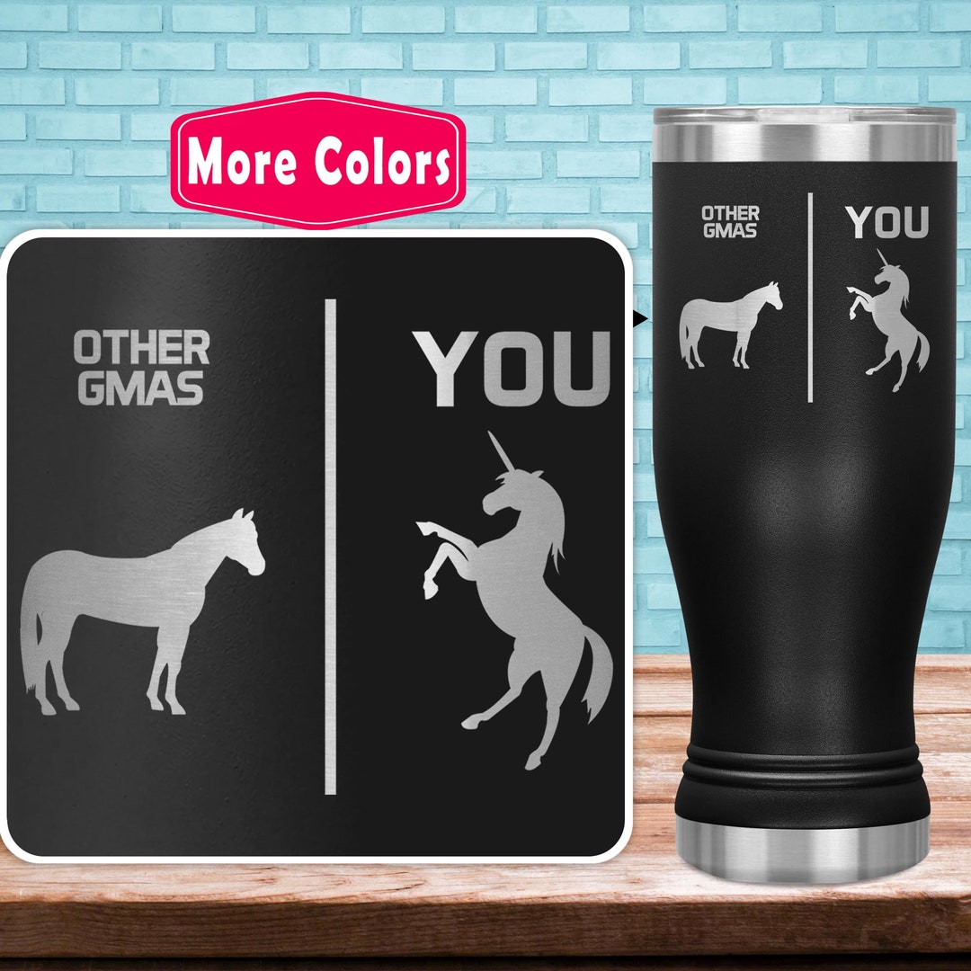 Funny Gma Gifts for Gma Pilsner Tumbler Beer Glass Travel Mug Cup, Gma ...