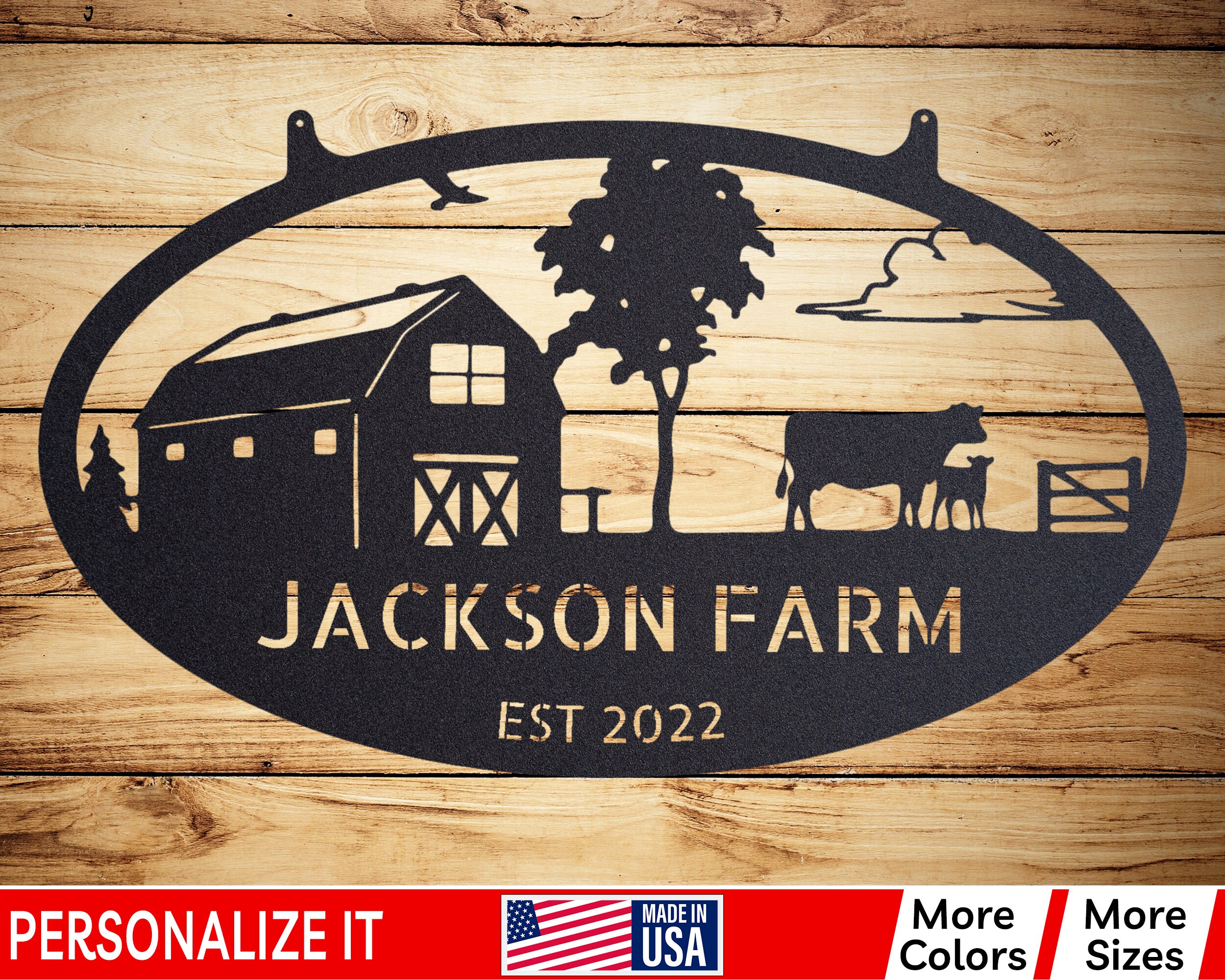 Custom Farmhouse Sign Personalized Metal Sign Customized - Etsy