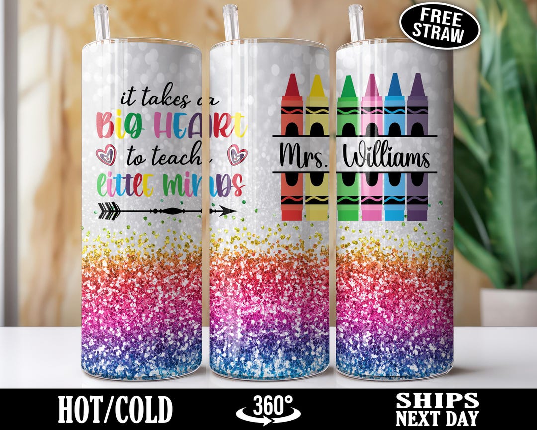 Personalized Teacher Tumbler, Custom Name Teacher Cup, Elementary ...