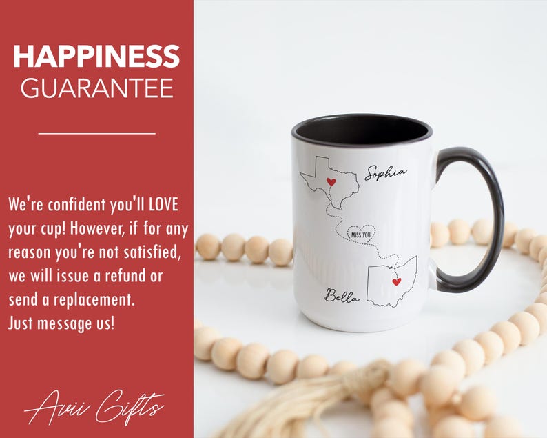 Long Distance Friend Mug, Personalized Long Distance Friend Gift for ...
