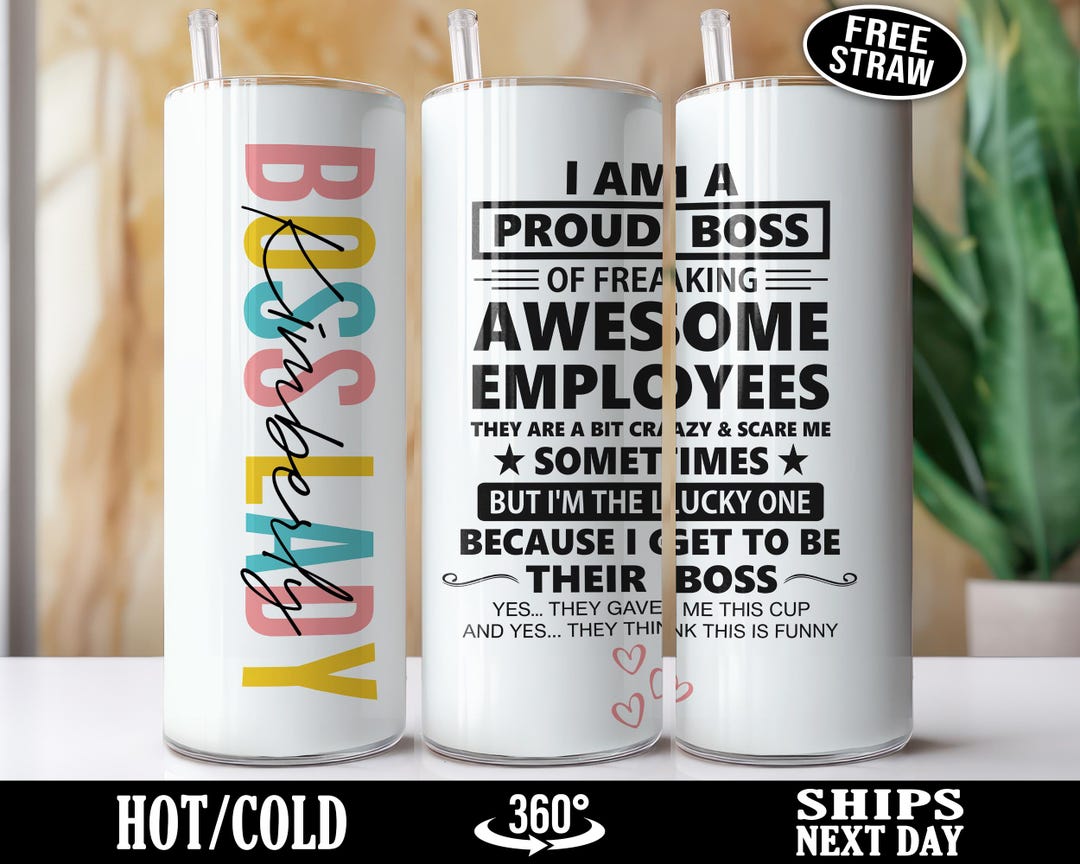 Custom Boss Lady Tumbler Cup, Woman Boss Babe Female Girl Boss ...