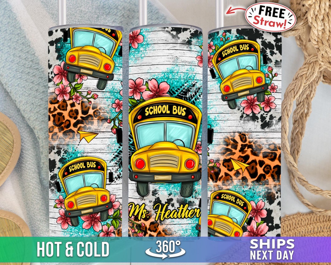 Personalized School Bus Driver Tumbler, Custom Bus Driver Cup, Best Bus ...