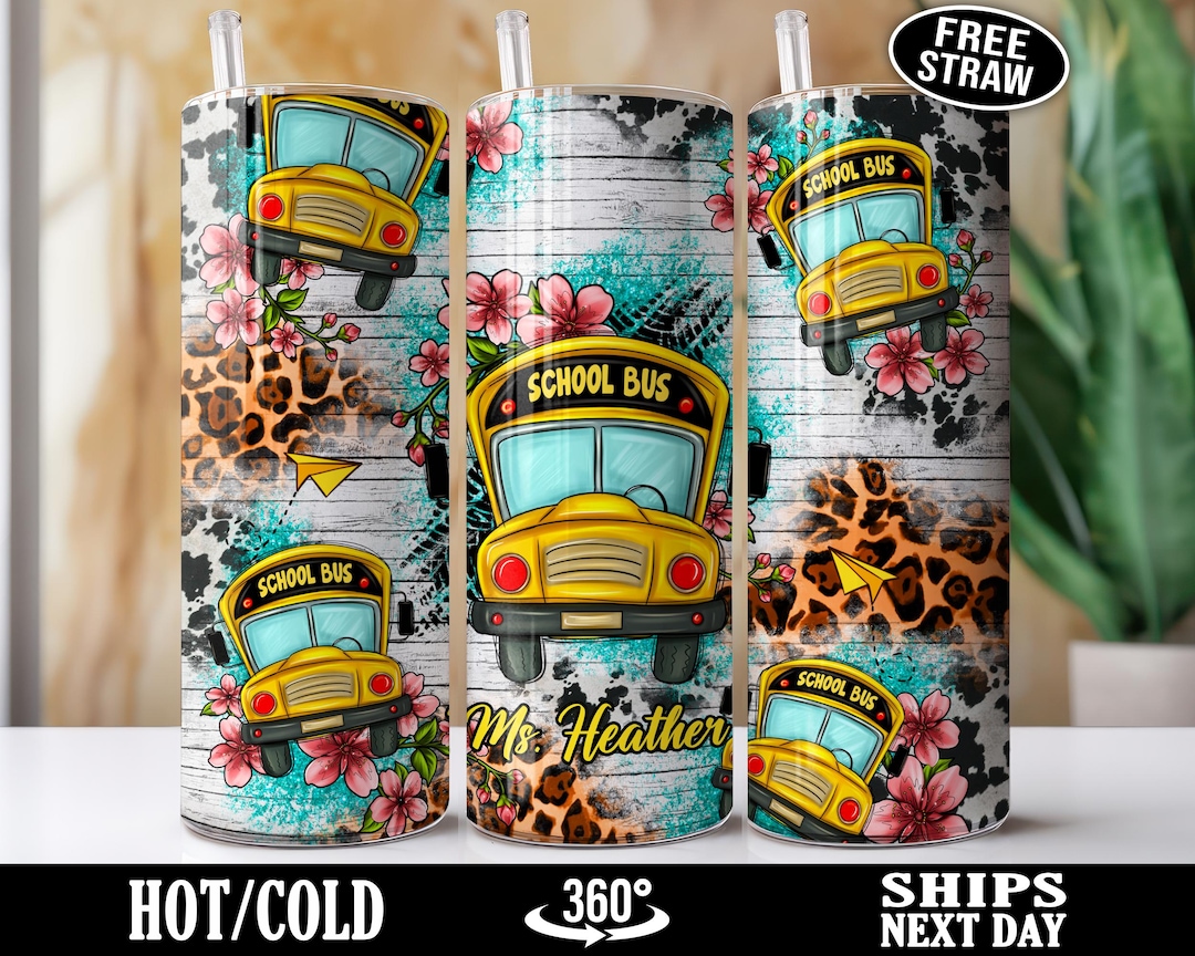 Personalized School Bus Driver Tumbler, Custom Bus Driver Cup, Best Bus ...