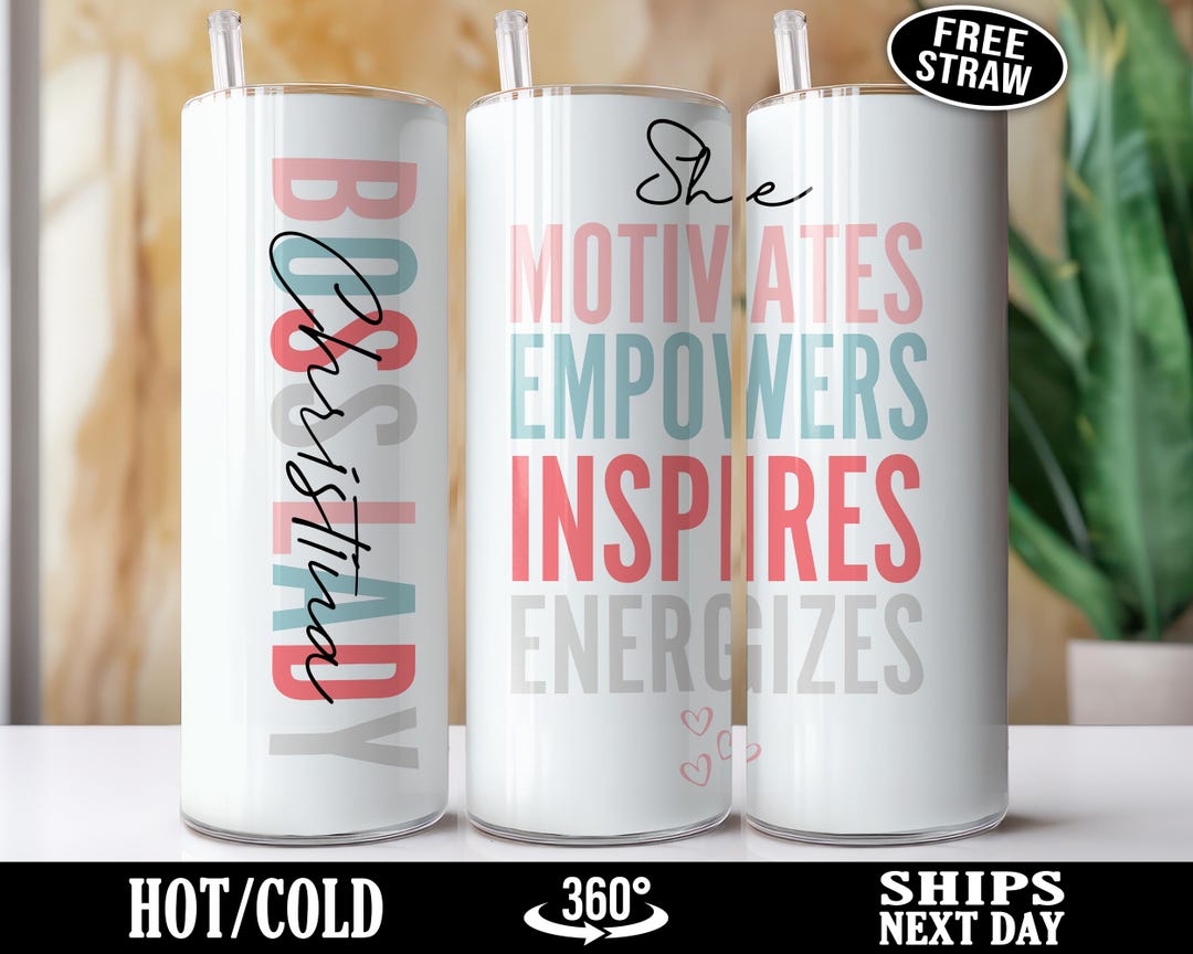 Custom Boss Lady Tumbler Cup, Woman Boss Babe Female Girl Boss ...