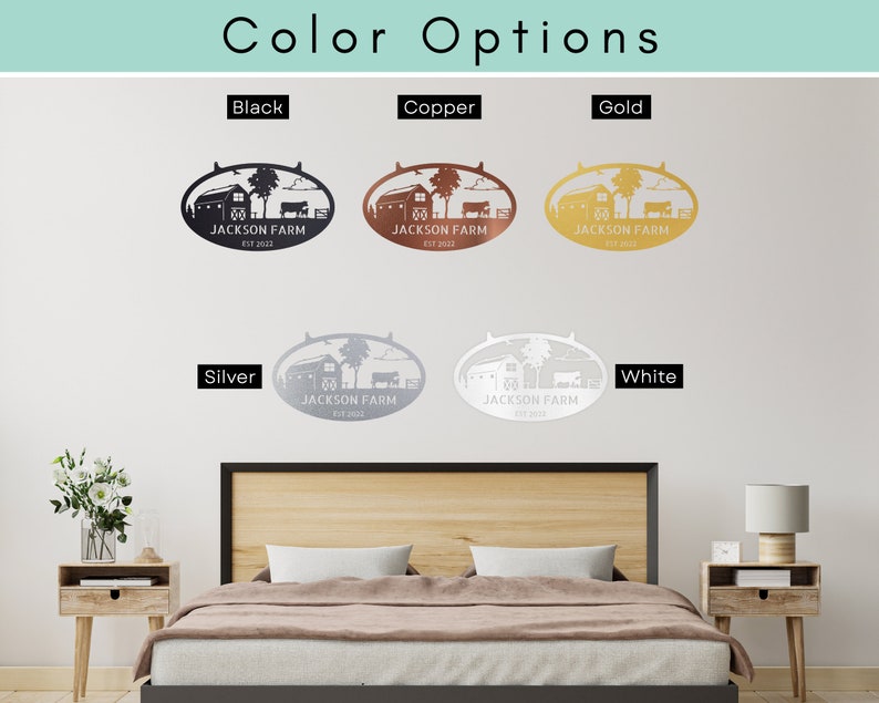 Custom Farmhouse Sign, Personalized Metal Sign Customized Outdoor, Farm ...