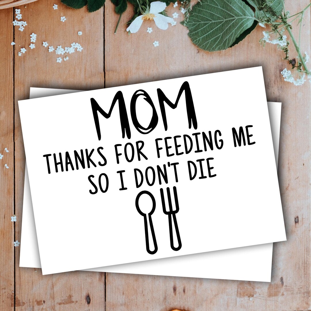 Mom Greeting Card Handmade Blank Funny Gifts for Birthday Best Present ...