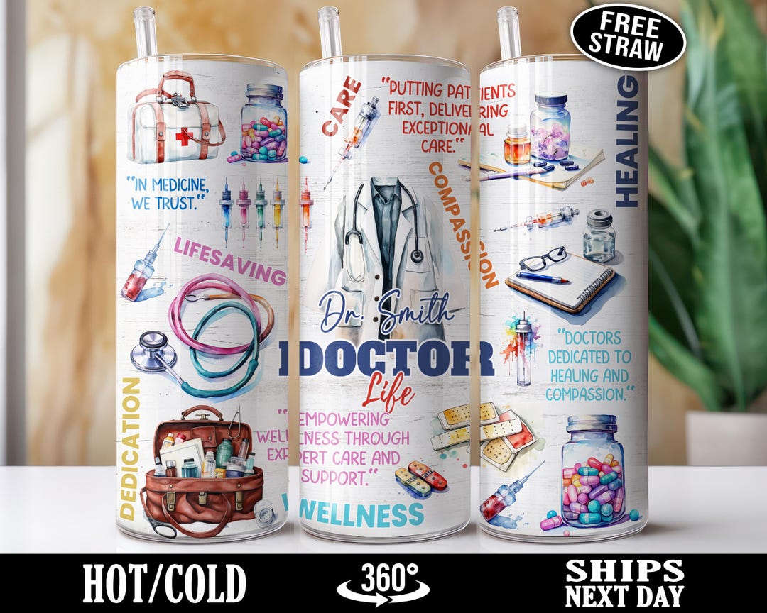 Personalized Doctor Tumbler, Custom Doctor Cup Travel Mug Doctor Gift ...