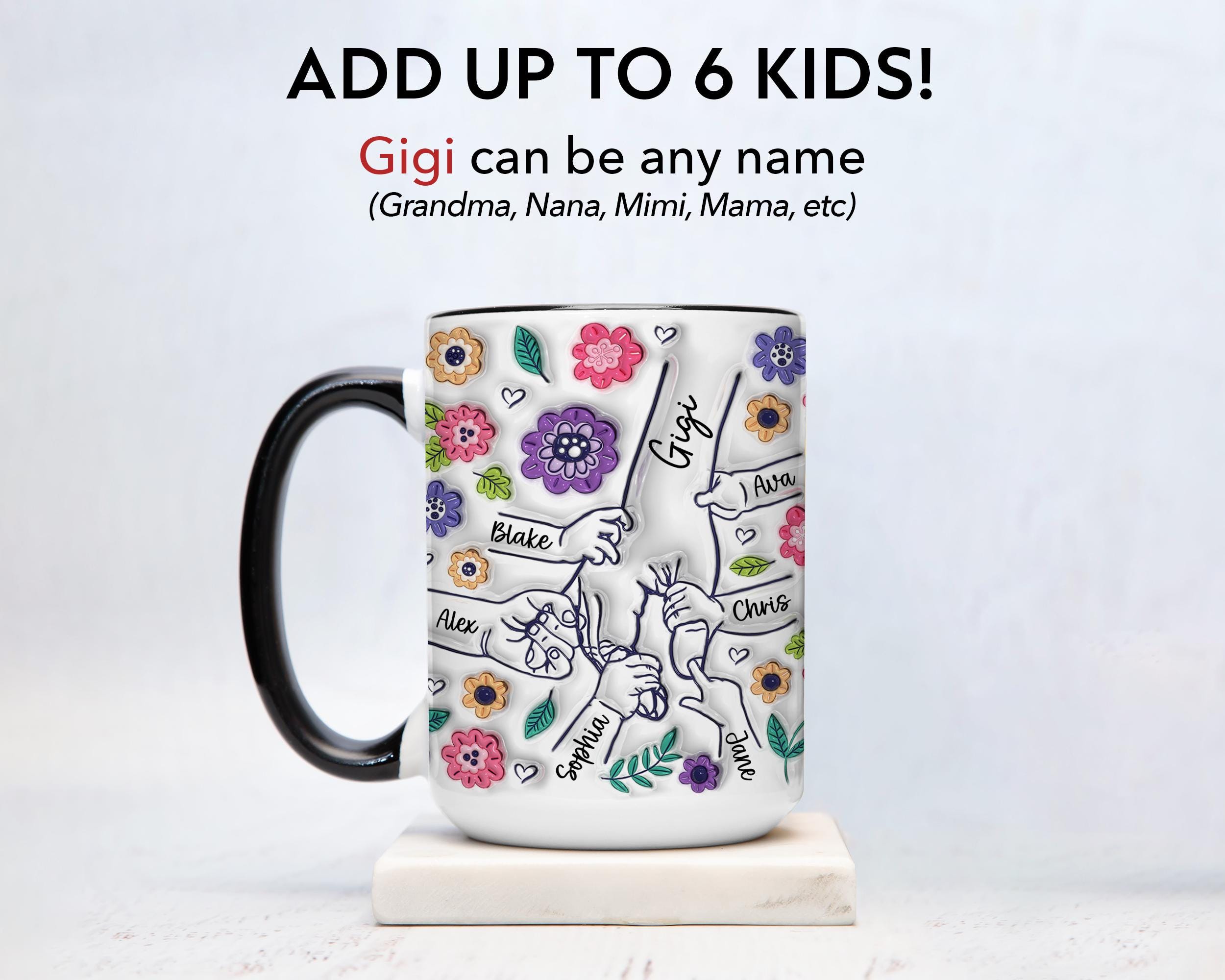 Gigi Mug, Personalized Gigi Cup, Custom Gigi Gifts From Grandkids Names ...