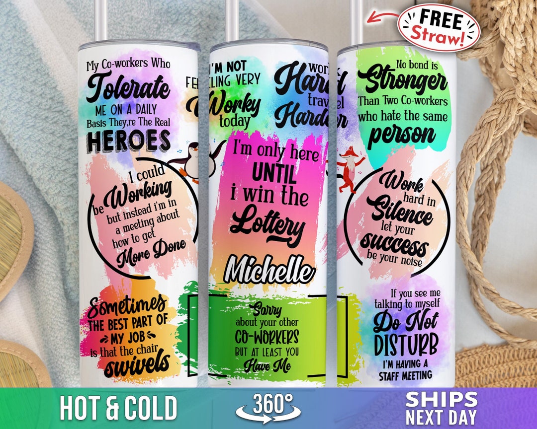 Coworker Tumbler Cup, Personalized Coworker Gift for Coworker Custom ...