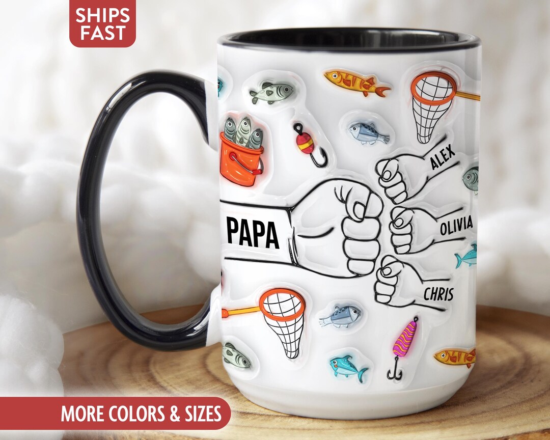 Papa Mug, Personalized Papa Coffee Mug, Custom Papa Cup, Papa Gifts ...