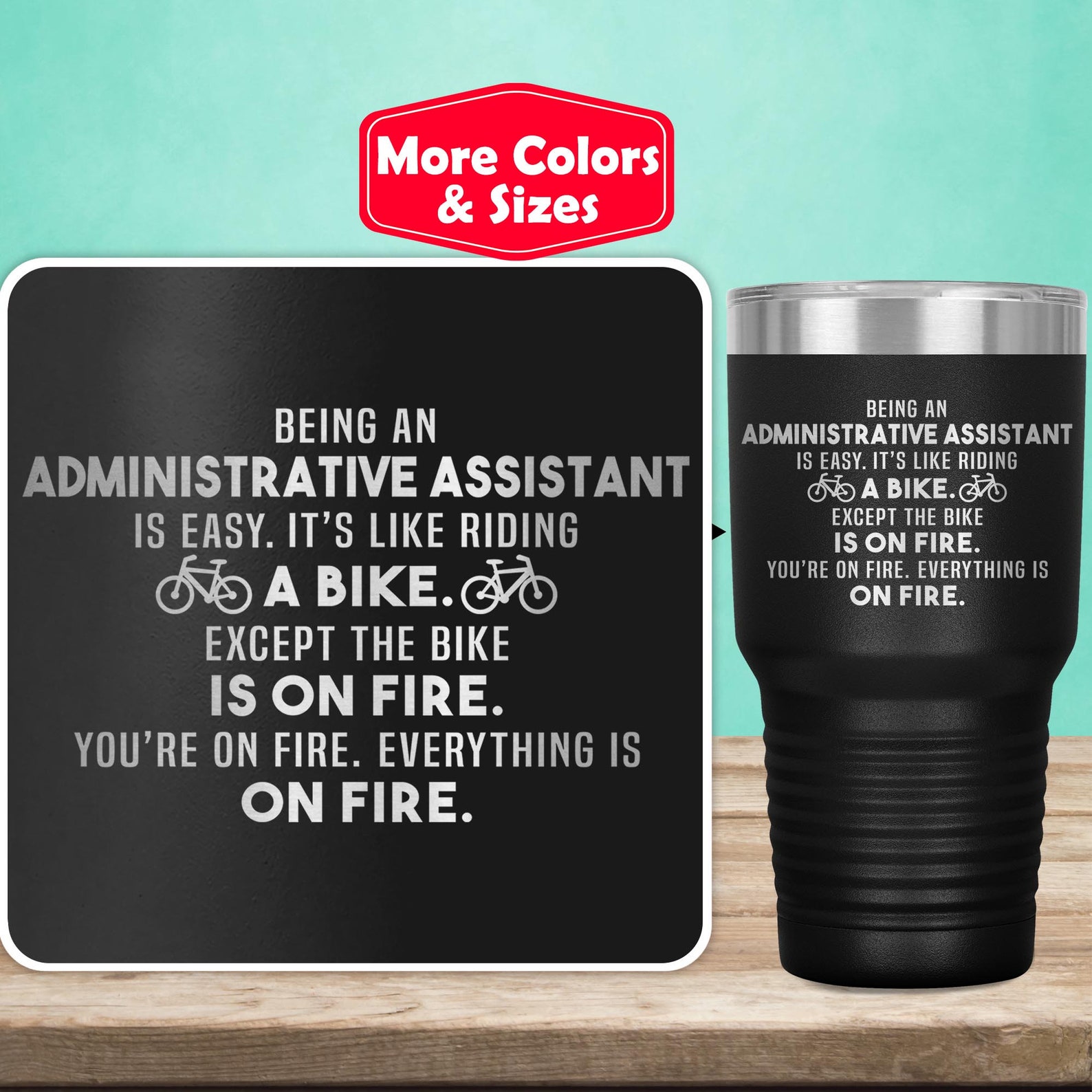 Administrative Assistant Tumbler Travel Mug Coffee Cup Funny | Etsy