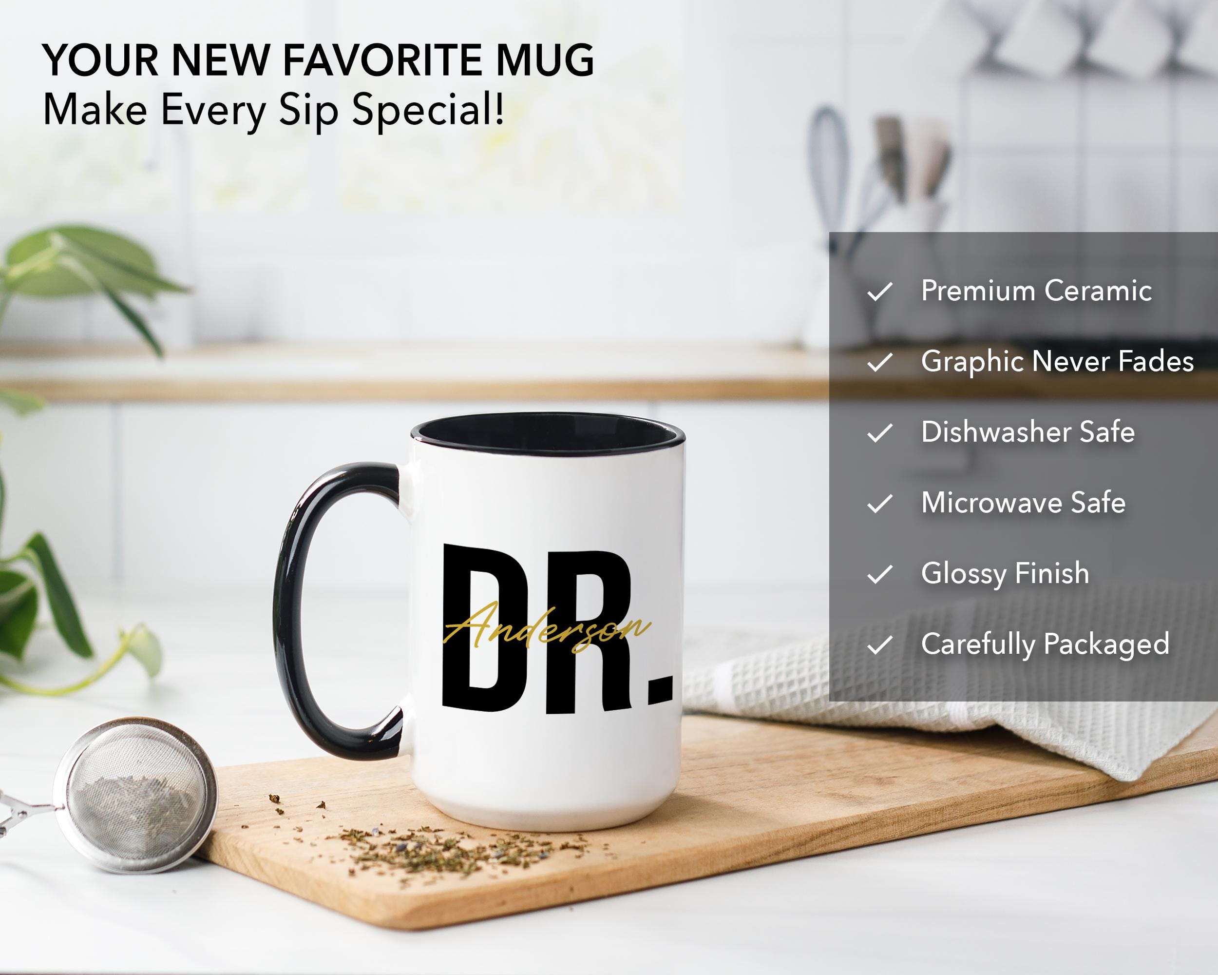 Doctor Mug Coffee Cup, Personalized Doctor Graduation Gift for ...