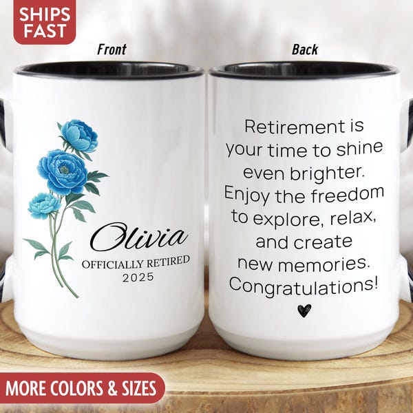 Retirement Mug - Etsy