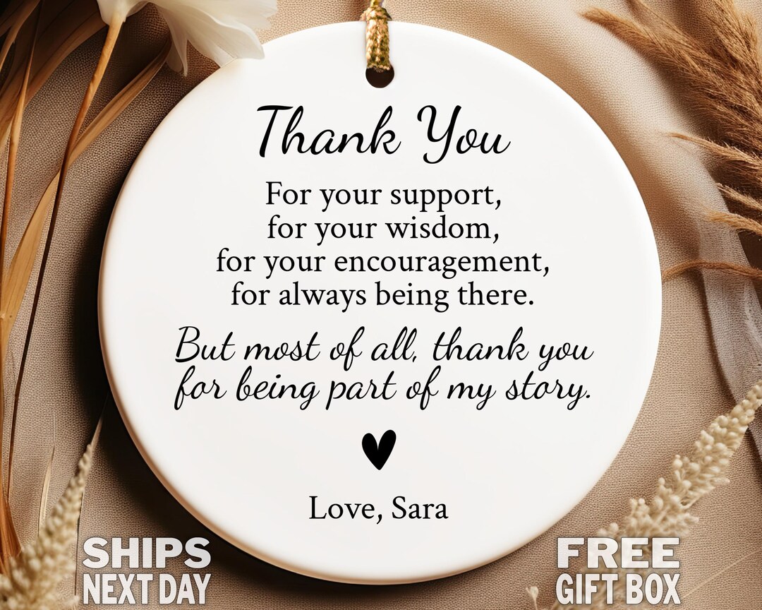 Thank You Ornament, Thank You Keepsake Personalized Thank You Gift ...