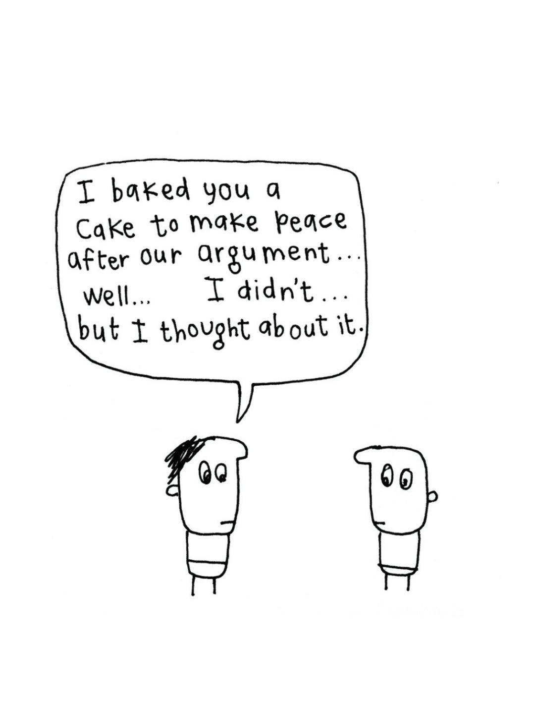 Baked a Cake Argument Card - Etsy